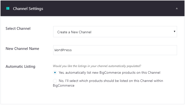 Using BigCommerce for WordPress